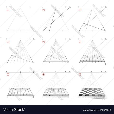 How To Draw Step Chess Board Royalty Free Vector Image