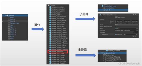 Unity蒙皮换装详解：不蒙皮与蒙皮操作指南 Csdn博客