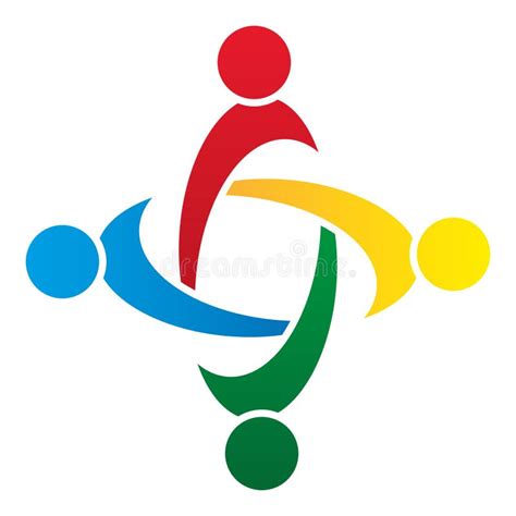 Graphic Of Interlinked People Symbolizing Community And Teamwork Stock Vector Illustration Of