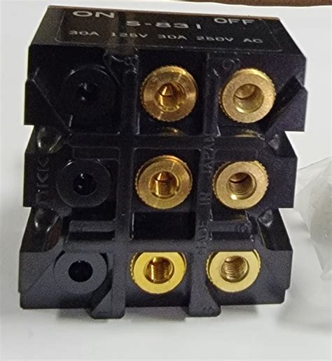 S 831 Nkk 30 Amp Box Toggle Switch 3 Pole On Off Screw Terminals S 831 Nkk 30 Amp Box Toggle Switch 3 Pole On Off Screw Terminals