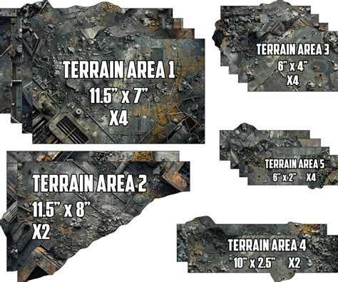 Terrain Area Footprints 40k 11th Edition Factory 3d6 Wargaming