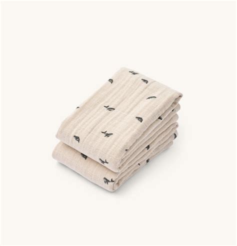 Lewis Muslin Cloth 2 Pack Mini Whale Sandy Liewood Mitistore