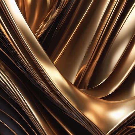 Premium Photo Metallic Curve Geometry Background 3d Rendering