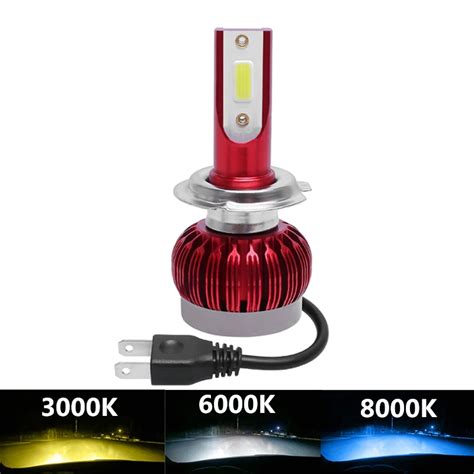 1 шт. H7 светодиодный мини-лампочки H1 H4 H11 HB3 HB4 9005 9006 ...