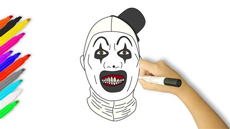 How To Draw Art The Clown Terrifier Youtube