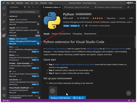 vs code how to install extensions