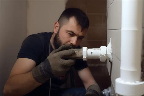 Premium AI Image Plumber Fixing Pipe Neural Network Generated Photorealistic Image
