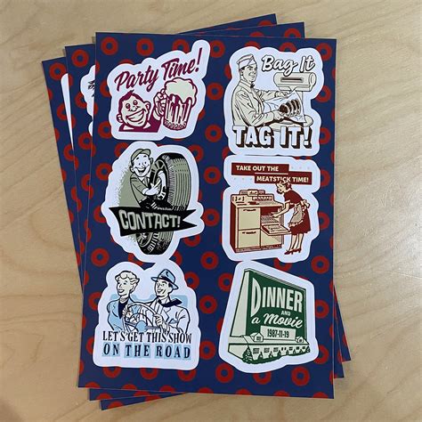 Phish Retro Phun 1 Vinyl Sticker Packs Free Us Shipping