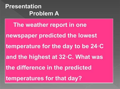 Lesson 96 Identifying Routine And Non Routine Problem Solving Of Temperature Pptx Weather