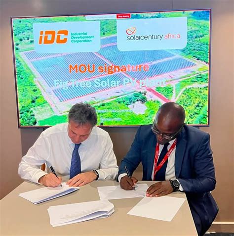 Idc Seals Solar Deal With Solarcentury Africa To Co Develop 67 Megawatt Solar Power Plant In