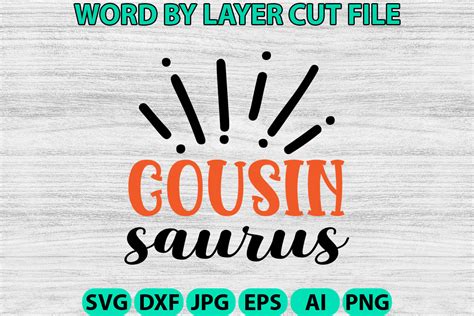 Cousin Saurus Svg Graphic By Bestgraphic · Creative Fabrica