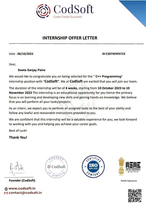 Sweta Palve On Linkedin Codsoft Internship Opportunity C