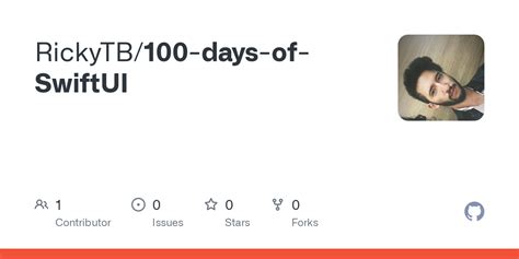 Github Rickytb100 Days Of Swiftui