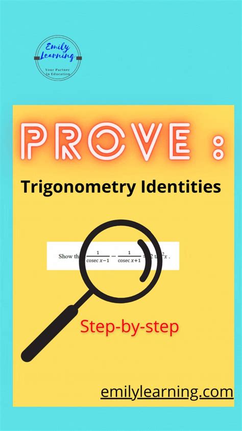 Prove 8 Trigonometry Identities Step By Step