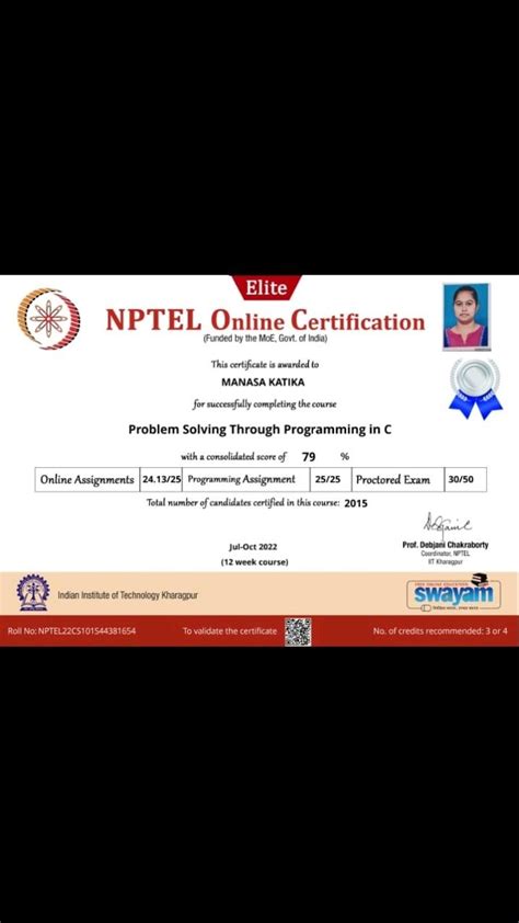manasa k on linkedin onlinecertification nptel nptelcourse