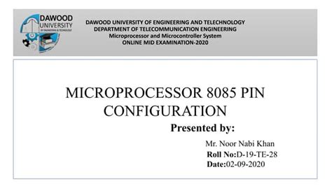 8085 pin configuration ppt