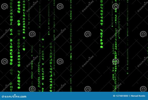Computer Code Falling Matrix Style Stock Illustration Illustration Of Falling Computer