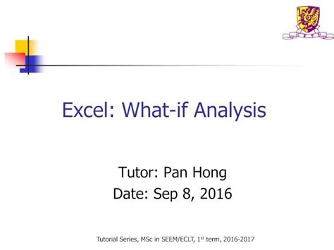 Pdf Excel What If Analysisseemecltwhat Ifanalysispdf · 2016 08 30
