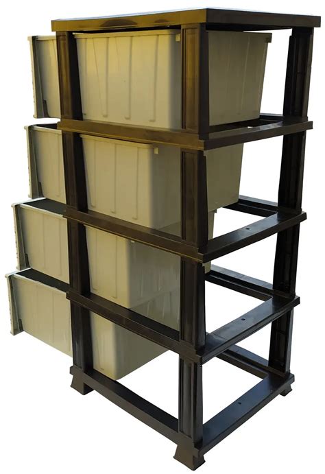 ᐉ Комод пластиковий Elif Plastik 4 ящики Білий мармур 1756 БМ • Краща