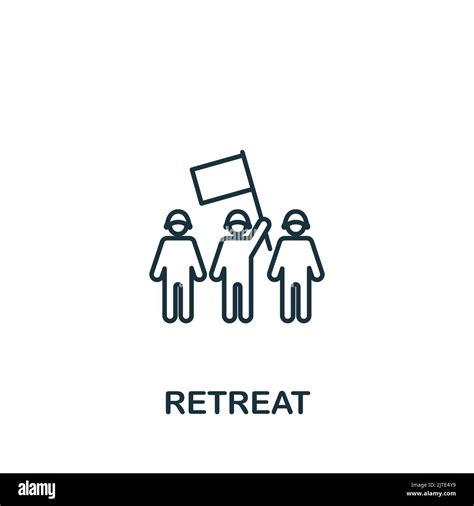 Retreat Icon Line Simple Line War Icon For Templates Web Design And Infographics Stock Vector