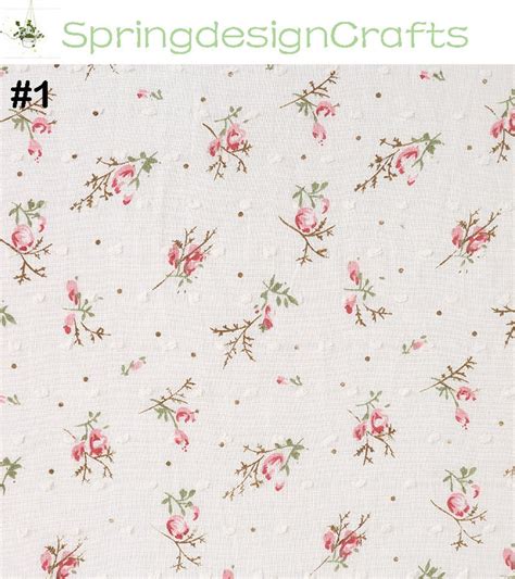 Swiss Dot Cotton Fabric Floral Print Sewing Material By The Yard Etsy