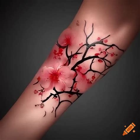 Cherry Blossom Forearm Tattoo