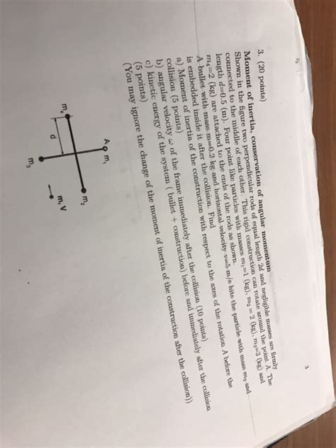 Solved Moment Of Inertia Conservation Of Angular Momentum