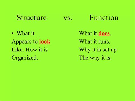2 Structure Function Living Systems Ppt