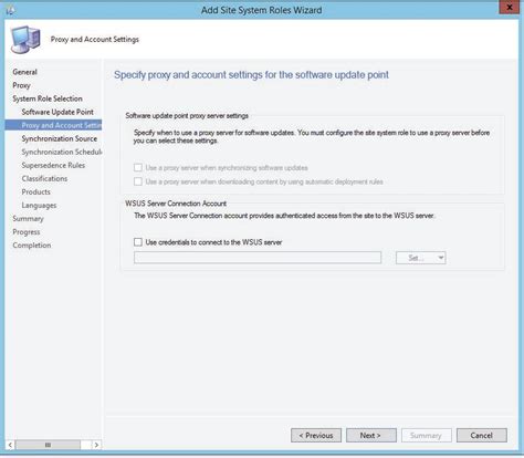 SCCM Installing Site System Roles Software Update Point