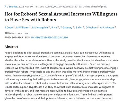 Neuroskeptic On Twitter Robots Designed To Elicit Sexual Arousal Are Coming Https