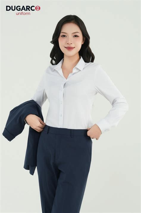 Đồng phục sơ mi dài tay nữ