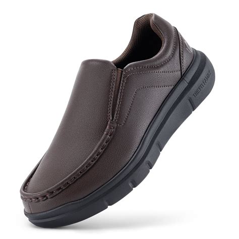 Fitville Mens Extra Wide Slip On Dress Shoes Leather Loafers Business
