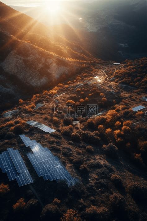 光伏太阳能板图片高清摄影大图 千库网