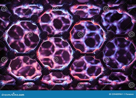 3d Rendering Of Nanotube Structure Purple Science Background Stock Illustration Illustration
