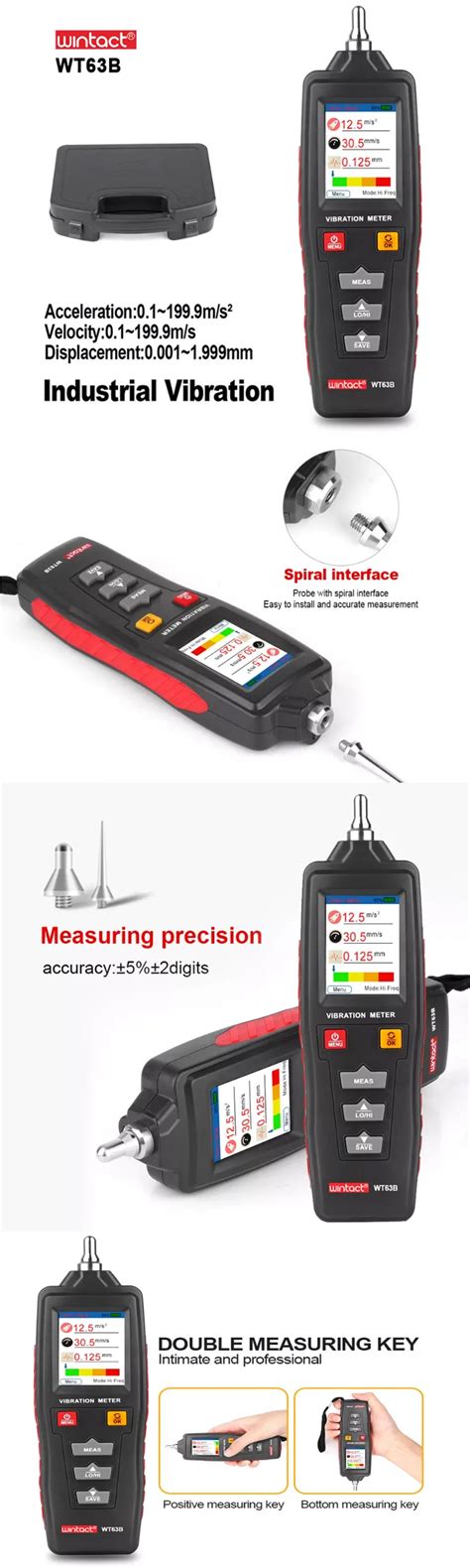 Wintact Wt63b Portable Vibration Meter Precision And Custom Support