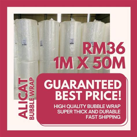 Air Bubble Wrap Roll 1m X 50m Single Layer Rm 3600 Shopee Philippines