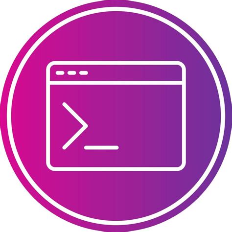 Terminal Line Gradient Circle Icon 51300955 Vector Art At Vecteezy