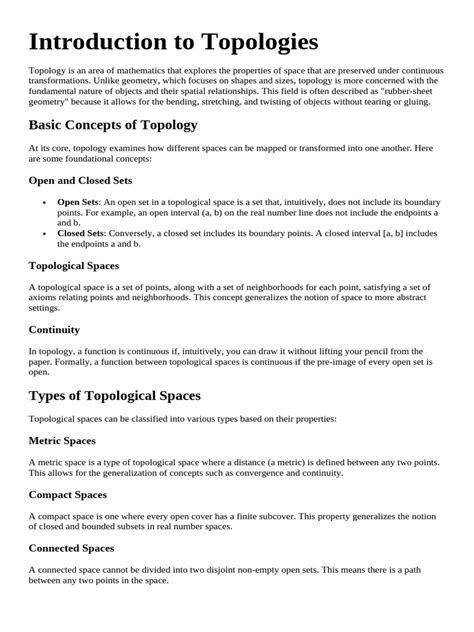 Introduction To Topologies Pdf Network Topology Computer Network