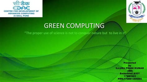 Green Computing Ppt Pptx