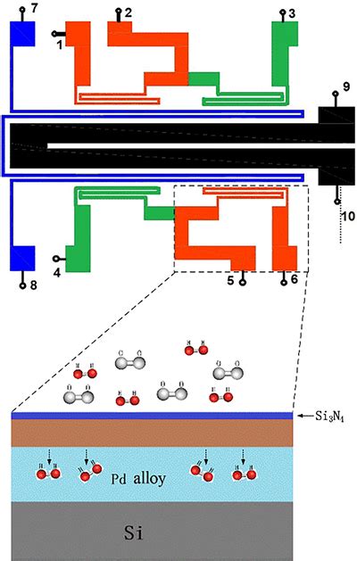 Structure And Cross‐section Diagram Of H2 Sensor Download Scientific Diagram