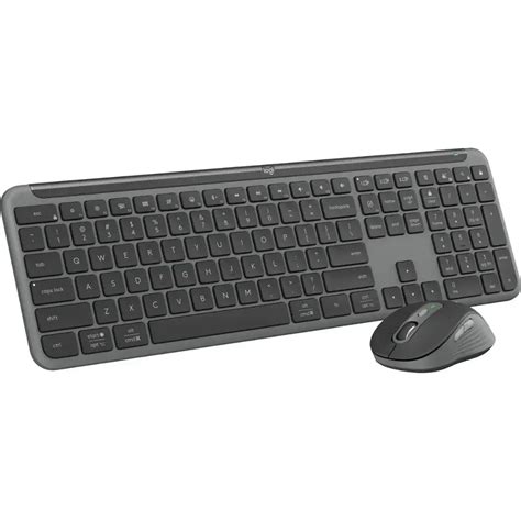 Logitech Mk955 Signature Slim Wireless Keyboard And Mouse Combo Quiet Typing Graphite