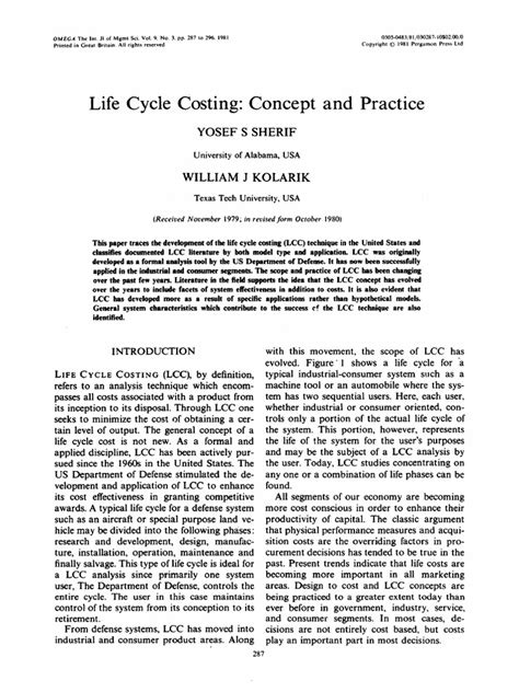 sherif 1981 life pdf system reliability engineering