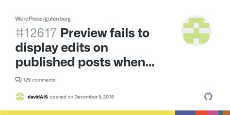 Preview Fails To Display Edits On Published Posts When Metaboxes Are Visible In Gutenberg