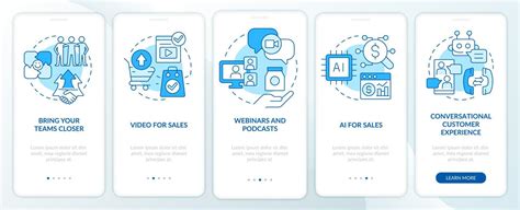 Sales Trends Blue Onboarding Mobile App Screen Marketing Development