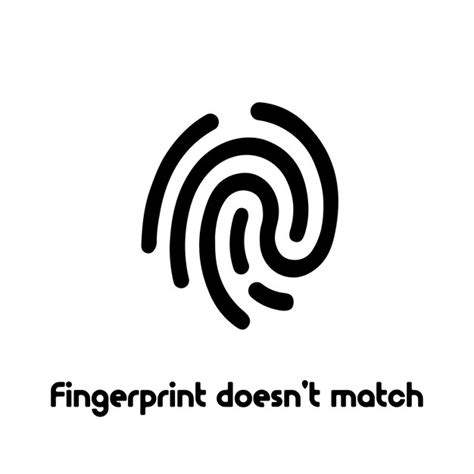 premium vector vector fingerprint doesn t match illustration