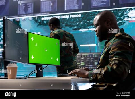 Army Officer Gathers Intelligence From Radar Next To Isolated Copy Space Working On Satellite