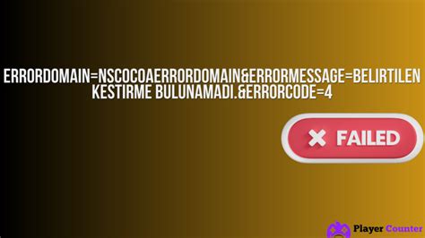 how to fix errordomain nscocoaerrordomainanderrormessage belirtilen