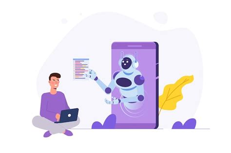 Premium Vector Coding Bot Chat Bot Developed Concept Vector Illustrations For Banner Website