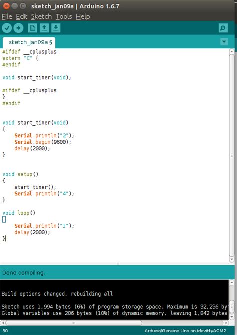 Programming Why Can T The New Arduino IDE Compile Extern C Arduino Stack Exchange