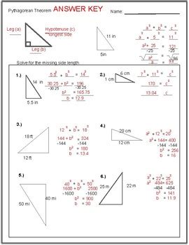 Pythagorean Theorem Notes Practice Solve For Leg By Mr Mathinator